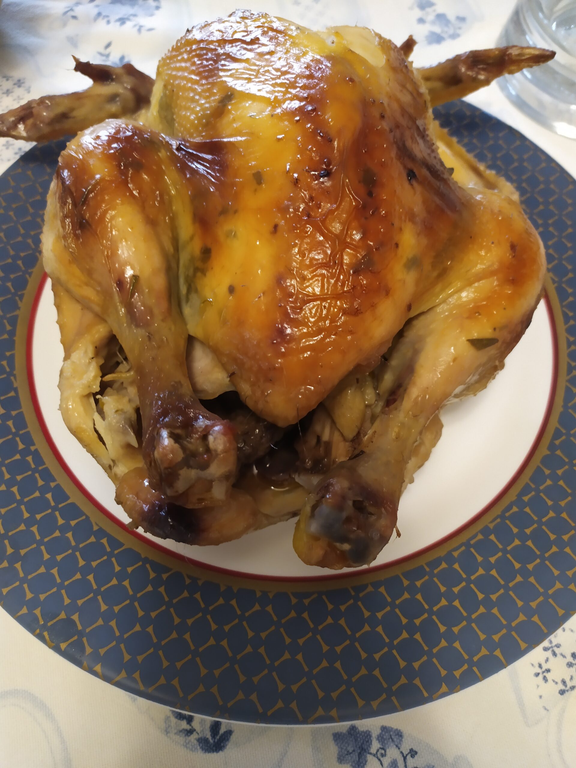 How To Bake A Whole Chicken in a ceramic oven pot with a lid. | Family ...