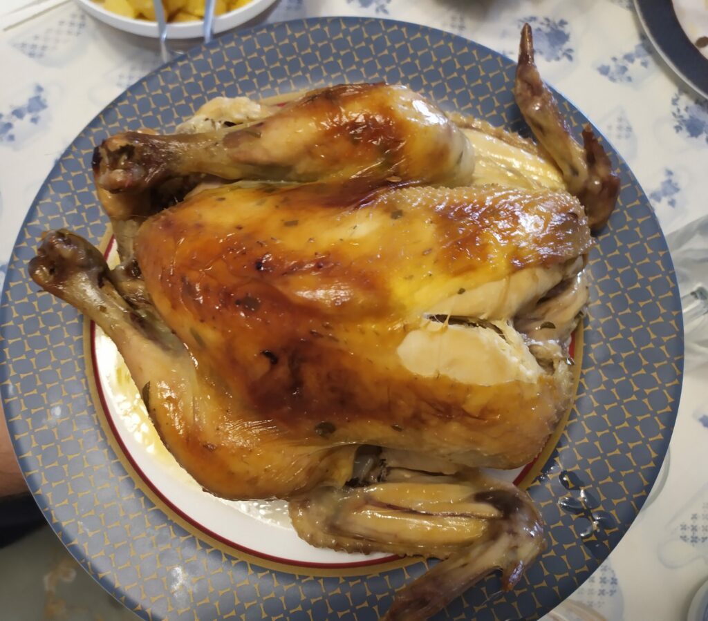 How To Bake A Whole Chicken in a ceramic oven pot with a lid. | Family ...